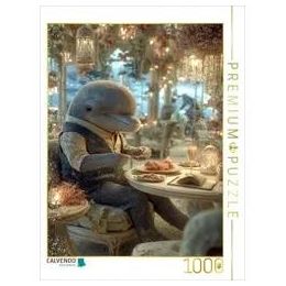 Calvendo Puzzle Eleganter Delfin beim Dinner unter Wasser 1000 Teile Lege-Gr&ouml;&szlig;e 64x48cm Foto-Puzzle f&uuml;r gl&uuml;ckliche Stunden