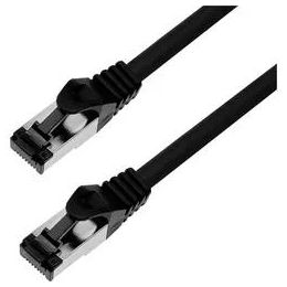 BKL Electronic 144002 RJ45 Netzwerkkabel, Patchkabel CAT 8.1 S/FTP 1.5 m Schwarz Halogenfrei 1 St.