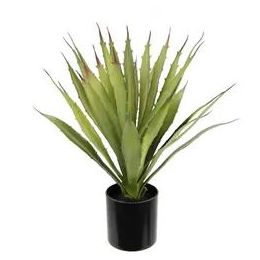 Kunstpflanze I.GE.A. "K&uuml;nstliche Agave Aloe Vera im Topf Kunstpflanze", gr&uuml;n, B:16cm H:38cm L:16cm, Kunststoff, Kunstpflanzen, Kunstpflanze, Kaktus Kakteen