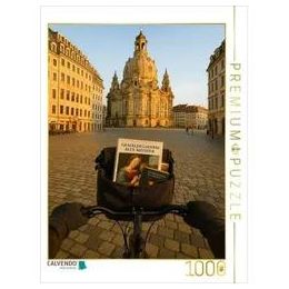 Calvendo Puzzle Dresden Frauenkirche mit dem Fahrrad 1000 Teile Lege-Gr&ouml;&szlig;e 64x48cm Foto-Puzzle f&uuml;r gl&uuml;ckliche Stunden