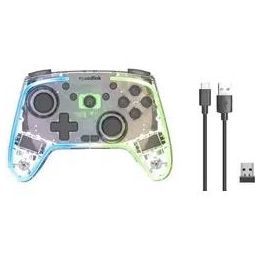 Speed-Link SPEEDLINK RAIT NX RGB Gamepad - Wireless/Wired - for PC/Android/Switch OLED/Lite, clear transparent