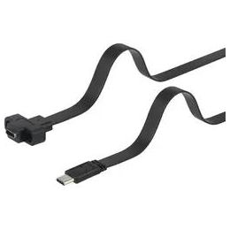 Renkforce USB-Kabel USB 3.2 Gen1 USB-C&reg; Stecker, USB-C&reg; Buchse 0.25 m Schwarz schraubbar, hochflexibel RF-3415030