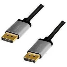 Logilink DisplayPort AV Anschlusskabel [1x DisplayPort - 1x DisplayPort] 1m Schwarz/Grau
