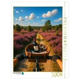 Calvendo Puzzle L&uuml;neburger Heide mit dem Fahrrad 1000 Teile Lege-Gr&ouml;&szlig;e 64x48cm Foto-Puzzle f&uuml;r gl&uuml;ckliche Stunden