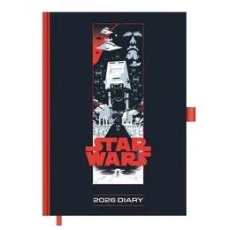 Pyramid - STAR WARS 2026 &ndash; Buchkalender A5 (15&times;21 cm) mit Darth Vader, Yoda & Luke Skywalker &ndash; Planer mit Wochen&uuml;bersicht & Notizbereich
