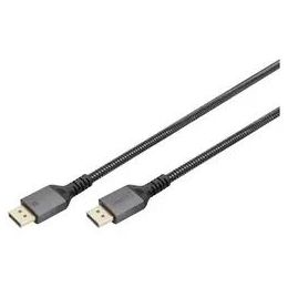 Digitus DisplayPort Anschlusskabel DisplayPort Stecker 3 m Schwarz DB-340201-030-S dreifach geschirmt, Flexibel, Halogenfrei, Rund DisplayPort-Kabel