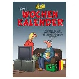 Lappan Verlag Uli Stein Wochenkalender 2026: Taschenkalender mit Spiralbindung und Gummiband