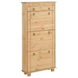 Schuhschrank OTTO HOME "Indra", beige (gelaugt, ge&ouml;lt), Schr&auml;nke, Schuhschrank, aus massiver Kiefer, FSC, Breite 70 cm, Platz f&uuml;r ca. 9 Paar Schuhe