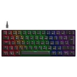Speed-Link SPEEDLINK ATMOS RGB Rainbow Mechanical 60% Gaming Keyboard with brown switches, black - DE layout