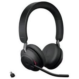 Jabra Evolve2 65 MS On Ear Headset Bluetooth&reg; Stereo Schwarz Lautst&auml;rkeregelung, Batterieladeanzeige, Mikrofon-Stummschaltung Telefon
