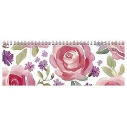 Tisch-Querkalender Style Rosen 2026 - B&uuml;ro-Planer 29,7x10,5