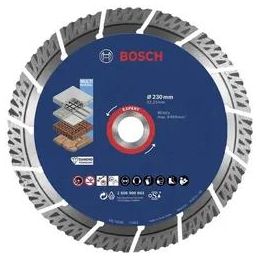 Bosch Accessories 2608900663 EXPERT MultiMaterial Diamanttrennscheibe Durchmesser 230 mm Bohrungs-&Oslash; 22.23 mm Stein, Beton, Ziegel 1 St.