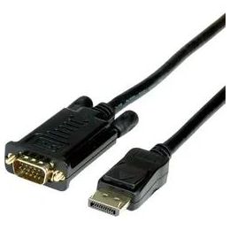Value DisplayPort / VGA Adapterkabel DisplayPort Stecker, VGA 15pol. Stecker 1.50 m Schwarz 11.99.5801 DisplayPort-Kabel