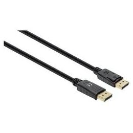 Manhattan DisplayPort Anschlusskabel DisplayPort Stecker, DisplayPort Stecker 1.00m Schwarz 355568 dreifach geschirmt, PVC-Mantel
