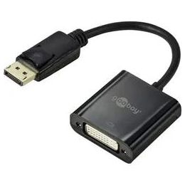goobay 69873 DisplayPort / DVI Adapter [1x DisplayPort Stecker - 1x DVI-Buchse 24+1pol.] Schwarz 0.15 m
