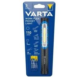 Varta 17647101421 Work Flex Pocket Light Penlight batteriebetrieben LED 230 mm Grau, Blau