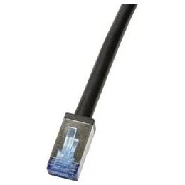 Logilink CQ7063S RJ45 Netzwerkkabel, Patchkabel CAT 6a S/FTP 3.00 m Schwarz Geschirmt, UV-Best&auml;ndig, &Ouml;lbest&auml;ndig 1 St.