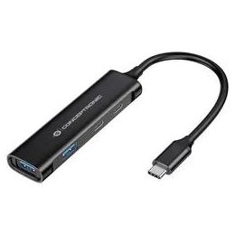 CONCEPTRONIC HUBBIES12B USB-Hub 2+2 Port USB-A, USB-C&reg; USB 3.0 5 GBit/s mit USB-C&reg; Stecker Schwarz HUBBIES12B