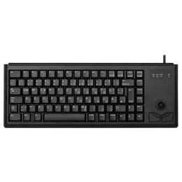 Cherry Compact-Keyboard G84-4400 USB Tastatur Deutsch, QWERTZ Schwarz Integrierter Trackball