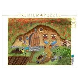 Calvendo Puzzle Hase im Fr&uuml;hling 1000 Teile Lege-Gr&ouml;&szlig;e 64x48cm Foto-Puzzle f&uuml;r gl&uuml;ckliche Stunden