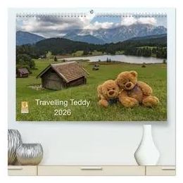 Calvendo Travelling Teddy 2026 (hochwertiger Premium Wandkalender 2026 DIN A2 quer), Kunstdruck in Hochglanz