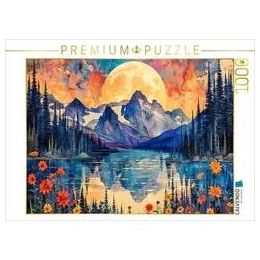 Calvendo Puzzle Romantische Szenen unter dem Sternenhimmel am Bergsee. 1000 Teile Lege-Gr&ouml;&szlig;e 64x48cm Foto-Puzzle f&uuml;r gl&uuml;ckliche Stunden
