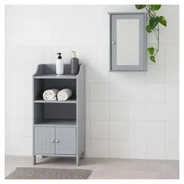 HTI-Living Badezimmerschrank mit Ablagen und T&uuml;ren Grau 41 x 85,5 x 36,5 cm