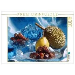Calvendo Puzzle Stillleben mit Datteln, Durian und Birne 1000 Teile Lege-Gr&ouml;&szlig;e 64x48cm Foto-Puzzle f&uuml;r gl&uuml;ckliche Stunden