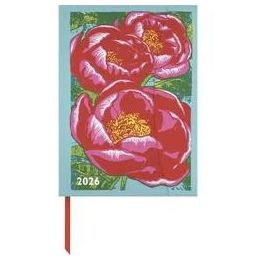 Neumann TeNeues - Kat Menschik Flowers 2026 &ndash; Peonies Buchkalender 16x22 cm Stilvoller Wochenkalender mit Magnetverschluss f&uuml;r Kunst- & Blumenliebhaber