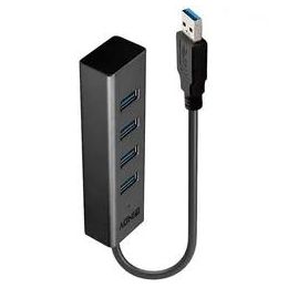 Lindy 43324 USB-Hub 4 Port USB-A USB 3.1 Gen1 5 GBit/s Schwarz 43324