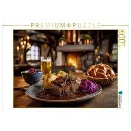 Calvendo Puzzle Deutschland: Sauerbraten mit Klo&szlig;en und Rotkohl 1000 Teile Lege-Gr&ouml;&szlig;e 64x48cm Foto-Puzzle f&uuml;r gl&uuml;ckliche Stunden