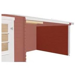 Gartenhaus-Seitenwand Lasita Maja, rot (schwedenrot), B:282,2cm H:182,4cm, Massivholz, Gartenhaus-Seitenw&auml;nde, Seitenwand 28mm, Grundmass 2950x1824, Schwedenrot