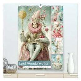 Calvendo Tarot Wunderwelten. Surrealistische und magische Tarot-Kunst (hochwertiger Premium Wandkalender 2026 DIN A2 hoch), Kunstdruck in Hochglanz