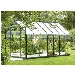 Gew&auml;chshaus Vitavia "Dione 11500 smaragd", gr&uuml;n (dunkelgr&uuml;n), B:264cm H:2.661cm T:445cm, Gew&auml;chsh&auml;user, inkl. Fundamentrahmen, Dachl&uuml;fter und Min-Max-Thermometer