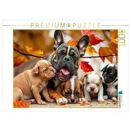 Calvendo Puzzle Frenchiefamilie 1000 Teile Lege-Gr&ouml;&szlig;e 64x48cm Foto-Puzzle f&uuml;r gl&uuml;ckliche Stunden