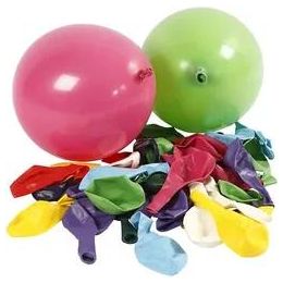 Creativ Company Ballons, Rund, D 23 cm, sortierte Farben, 100 Stk