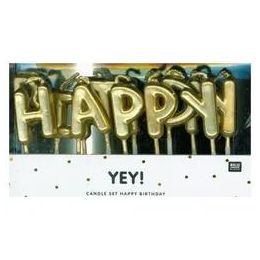 Rico Design Kerzen Happy Birthday, Gold