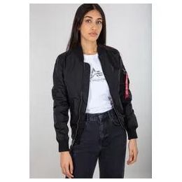 Bomberjacke Alpha Industries "MA-1 TT Light W", Damen, Gr. XS, schwarz, Obermaterial: 100% Nylon;Innenmaterial: 100% Nylon, Jacken Bomberjacke