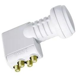 Smart Titanium Universal TQS Quad-LNB Teilnehmer-Anzahl: 4 Feedaufnahme: 40 mm mit Switch Hellgrau