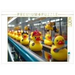 Calvendo Puzzle Berufs-Badeenten auf der Produktionslinie - Quietscheenten im Berufs-Outfit 1000 Teile Lege-Gr&ouml;&szlig;e 64x48cm Foto-Puzzle f&uuml;r gl&uuml;ckliche