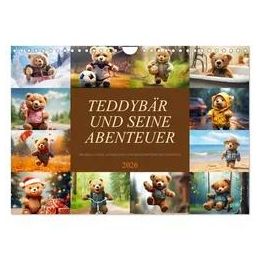 Teddyb&auml;r und seine Abenteuer (Wandkalender 2026 DIN A4 quer), Calvendo Monatskalender
