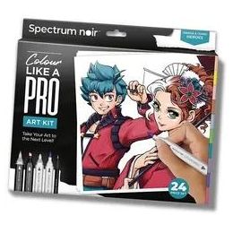 Creativ Company Spektrum Noir/Fan Art DIY Sets Zeichnen Kreativ Set Illustration, sortierte Farben, Manga- und Comic-Helden, 1 Packung