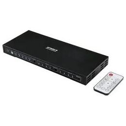 SpeaKa Professional 4x2 Port HDMI-Switch mit Audio-Ports 3840 x 2160 Megapixel Schwarz