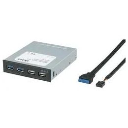 Akasa AK-ICR-12V3 USB-Hub 4 Port USB-A USB 3.0 5 GBit/s Schwarz