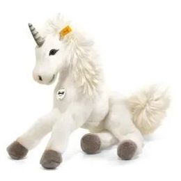 Steiff 015045 - Starly Schlenker-Einhorn, liegend, wei&szlig;, Pl&uuml;sch, 35 cm