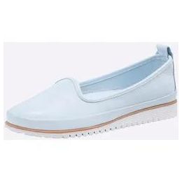 Slipper Andrea Conti, Damen, Gr. 41, blau (hellblau), Glattleder, Leder, Schuhe Slipper