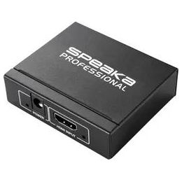 SpeaKa Professional 2 Port HDMI-Splitter 3D-Wiedergabe m&ouml;glich 1920 x 1080 Pixel Schwarz
