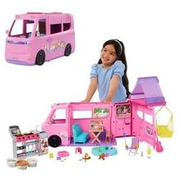 Mattel Barbie Super Abenteuer-Camper Spielset mit Dachzelt, Grill mit Farbwechseleffekt und &uuml;ber 60 Zubeh&ouml;rteilen