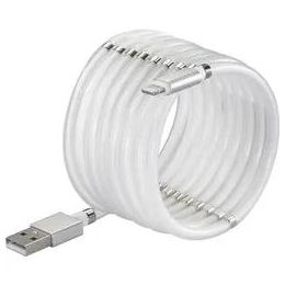 Renkforce USB-Kabel USB 2.0 USB-A Stecker, Apple Lightning Stecker 1.00m Wei&szlig; TO-6897012
