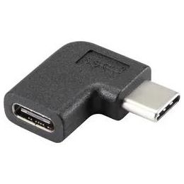 Renkforce USB 3.2 Gen 2 (USB 3.1 Gen 2) Adapter [1x USB-C&reg; Stecker - 1x USB-C&reg; Buchse] 90&deg; nach rechts gewinkelt